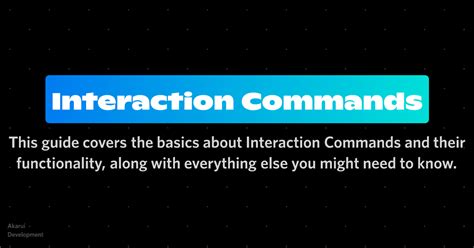 Interaction Commands Aoijs — Documentation