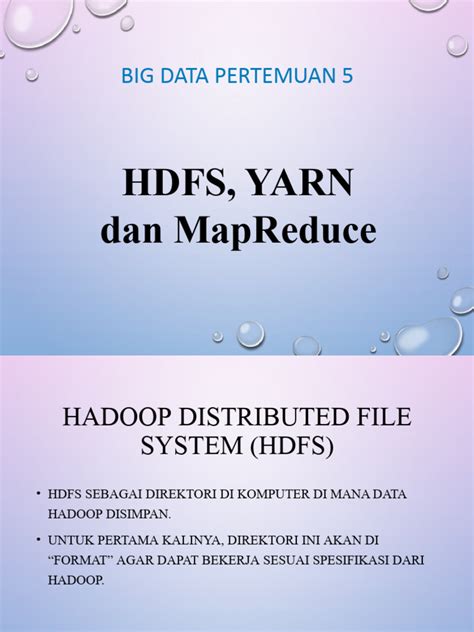 Pertemuan 5 Hdfs Yarn Dan Mapreduce Pdf Komputer