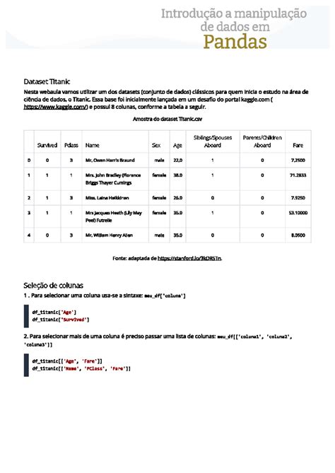 Introdução A Manipulação De Dados Em Pandas Linguagem De Programação