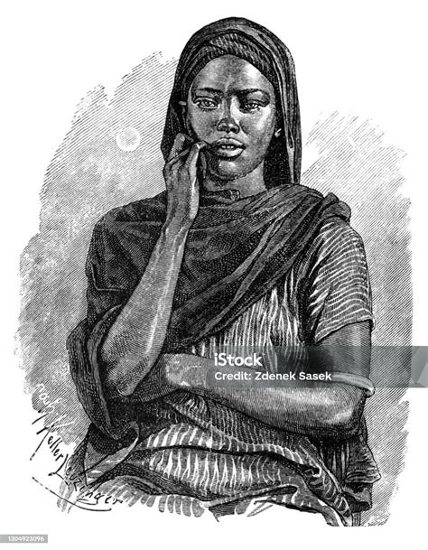 예멘 아덴출신의 아랍 소녀 아시아의 역사와 문화 골동품 빈티지 일러스트레이션 19세기 새긴 이미지에 대한 스톡 벡터 아트 및 기타 이미지 새긴 이미지 판화 제작물 한