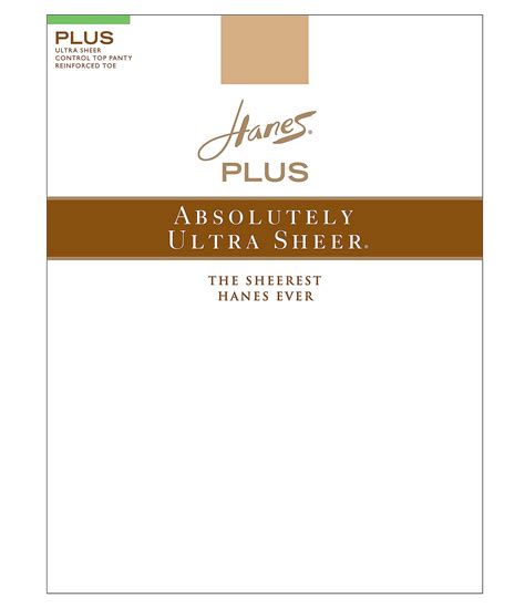 Hanes Plus Size Control Top Sheer Pantyhose Dillards