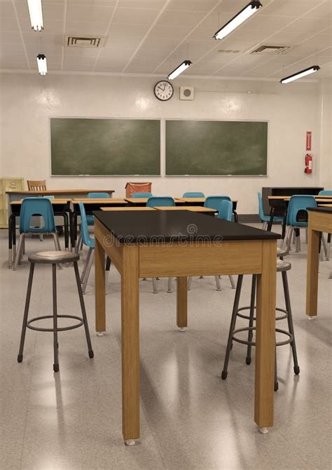 3d Rendering Of The Classroom Stock Illustration Illustration Of Rendering Devastation 250653962