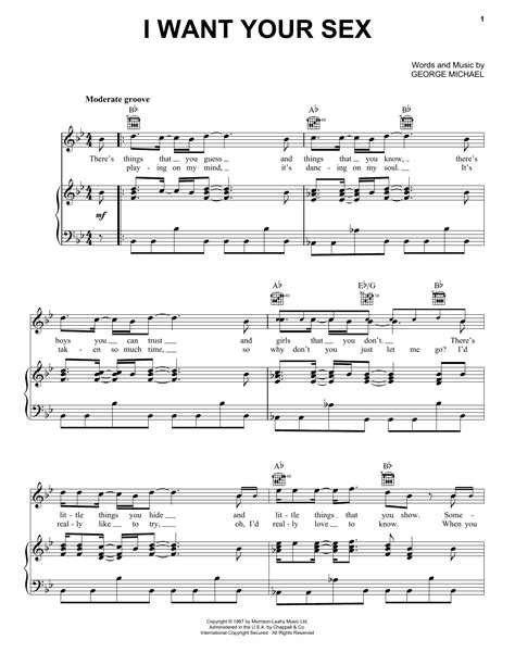 Download George Michael I Want Your Sex Sheet Music For Piano Vocal