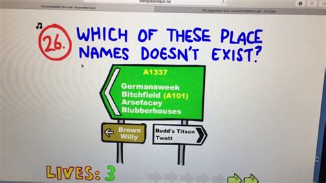 Answer To Impossible Quiz The Impossible Quiz 2007 Promoti