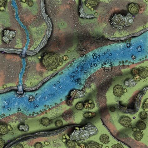 River Ford Battlemap For Tabletop Rpgs Dnd River Battle Map Generator