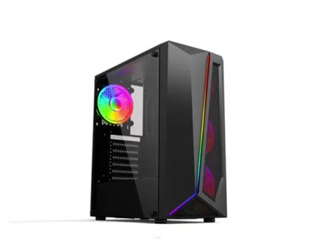Gaming PC Case With Motherboard Synchronization RGB LED Strip ATX Computer Case Gaming Case