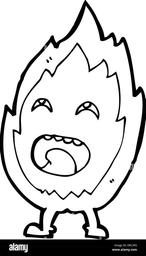 Cartoon Flame Character Stock Vector Image Art Alamy
