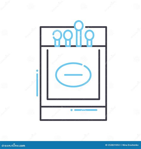 matches line icon outline symbol vector illustration concept sign