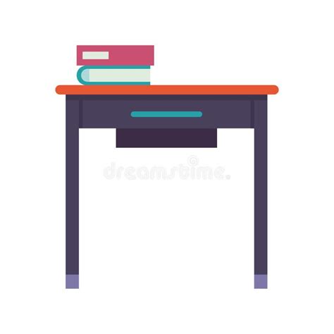 School Desk With Books Stock Vector Illustration Of Learning 272326069