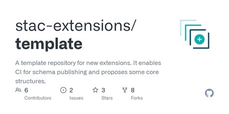 GitHub Stac Extensions Template A Template Repository For New Extensions It Enables CI For