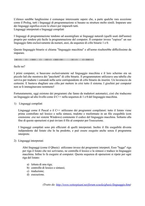 Linguaggi Di Programmazione Doc