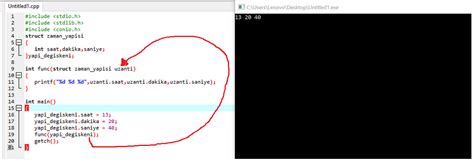 C De Struct Ve Struct Pointerlarının Ok Operatörü ” Ile Kullanımı