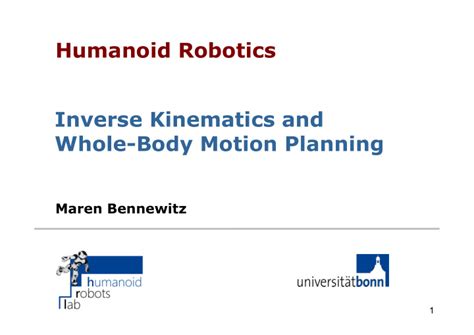 Ppt Humanoid Robotics Inverse Kinematics And Whole Body Motion