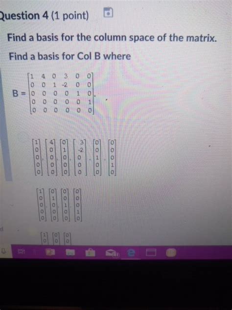 Solved Find A Basis For Col B Where B Chegg Com