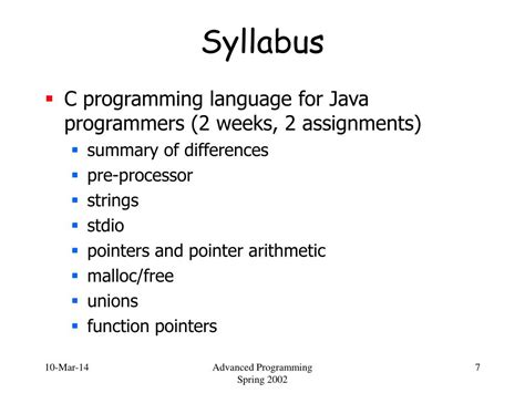 Ppt Advanced Programming Powerpoint Presentation Free Download Id