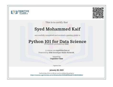 Mohammed Kaif Syed On Linkedin Python Datascience Ibm Ibmdatascience Coursecompletion