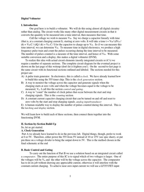 Digital Voltmeter Working Principle And Construction Pdf Electronic Circuits Diode