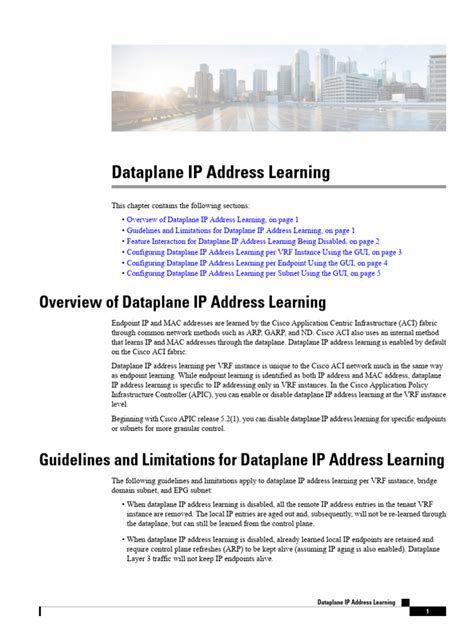 Dataplane Ip Learning Per Vrf Layer3 Config 60x Pdf