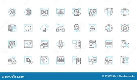 Market Segmentation Linear Icons Set Demographics Psychographics