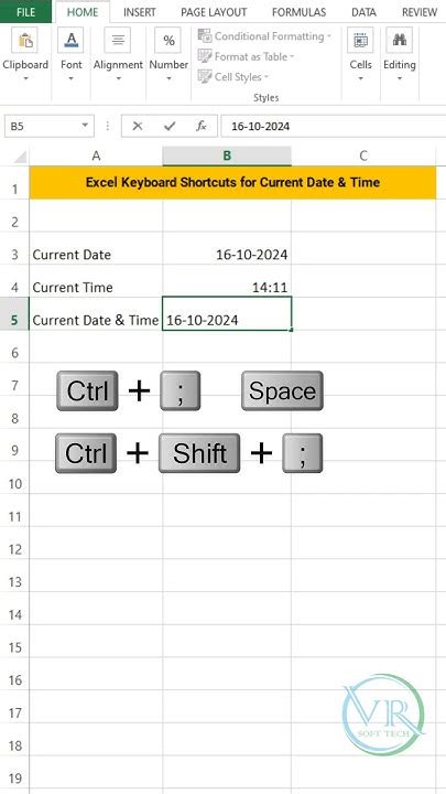 Fastest Way To Insert Current Date And Time In Excel Excel Shorts