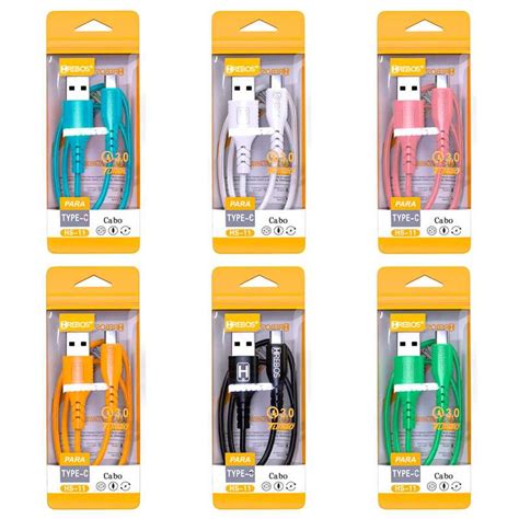 Cabo Usb X Tipo C Turbo Colorido Metro Hrebos Hs No Atacado Entregamos Para Todo Brasil