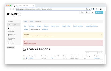Sample Basics · Senaite