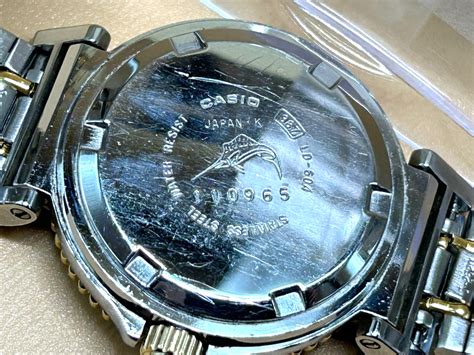Vintage Casio Kajiki Ld 604 Moon Black Date Uni Sex 31mm Qz Watch From Japan Ebay