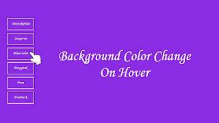 Jquery Background Color Change On Hover