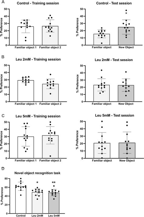 Object Recognition Test 24 H After Exposure To Leucine The Exploration