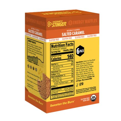 Honey Stinger® Organic Gluten Free Salted Caramel Waffles 6 Ct 106