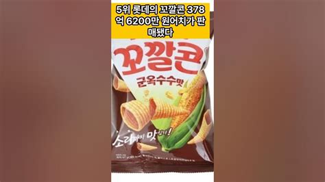 2022년 가장 많이 팔린 과자 순위 Youtube