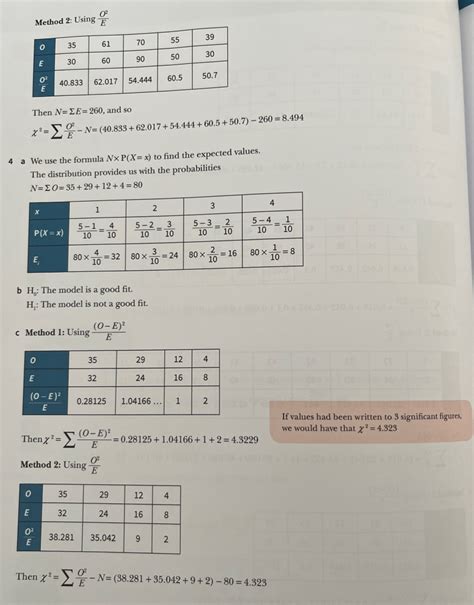 9231 Statistics Chi Squared Tests Exercise 1 Maths With David