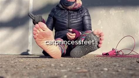 Sweaty Toeless Yoga Sock After Workout Feet Jump Roping Barefoot And