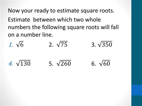PPT Estimating Square Roots PowerPoint Presentation Free Download ID 5771933