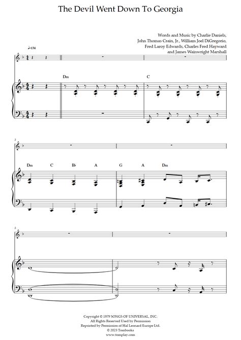 Download Charlie Daniels Band Digital Sheet Music And Tabs