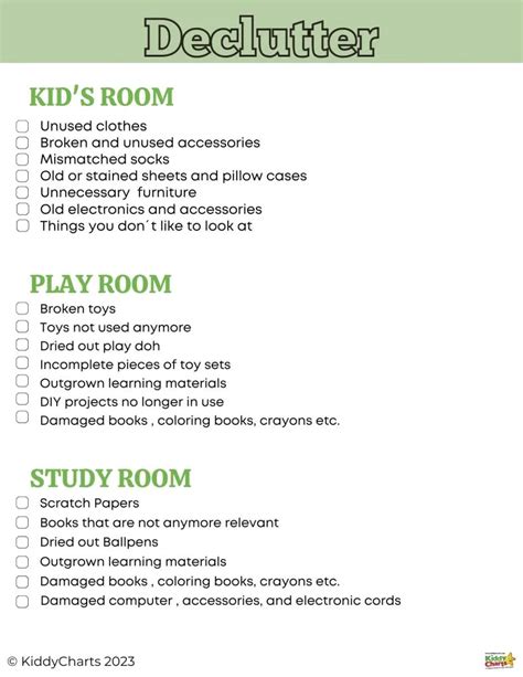 Declutter Your Home Checklist And Planner To Print Today