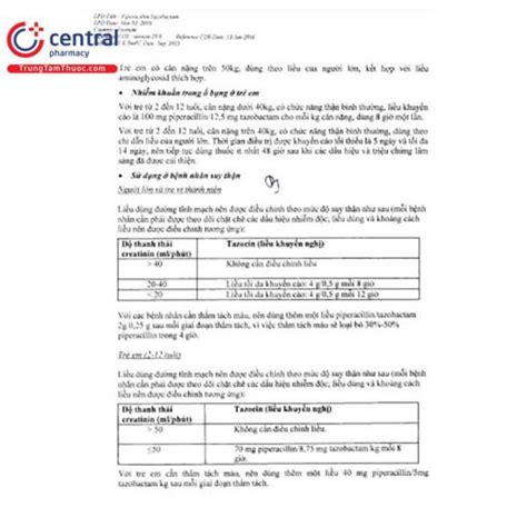 [chÍnh HÃng] Thuốc Tazocin 4 5g Trị Nhiễm Trùng đa Khuẩn