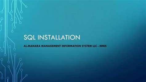 PPT SQL Installation PowerPoint Presentation Free Download ID