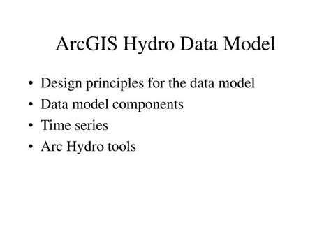 Ppt Arcgis Hydro Data Model Powerpoint Presentation Free Download