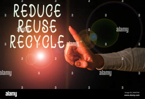Handwriting Text Reduce Reuse Recycle Conceptual Photo Environmentallyresponsible Consumer