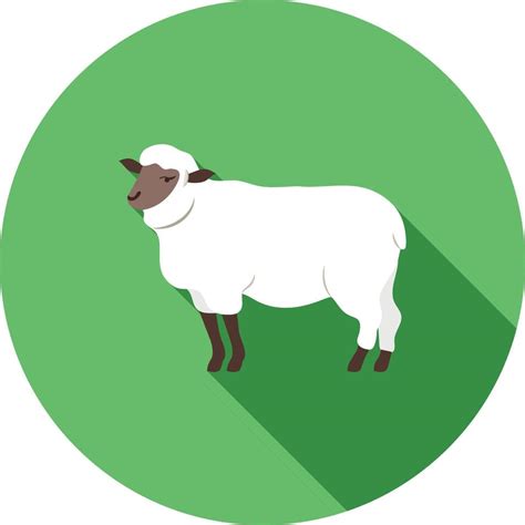 Sheep Flat Long Shadow Icon 11281409 Vector Art At Vecteezy