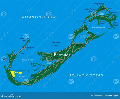 Bermuda Map Cartoon Vector 191221621