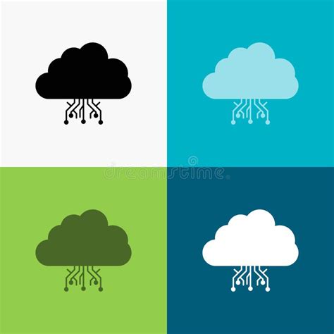 cloud computing data hosting network icon over various background