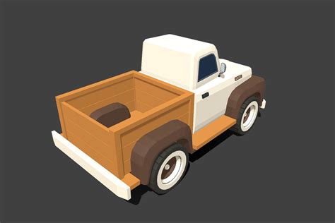 Low Poly Mini Pickup Truck