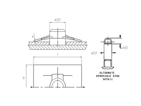 Tinnerman Push On Rect Stud Size 141 Design B