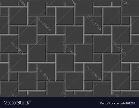 Black Hopscotch Tile Seamless Pattern Stone Vector Image