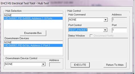 tusb4041i signal quality testing using usbhset test software
