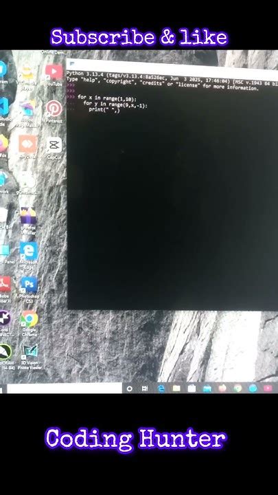 Day 18 V01 Ll Python Programming Pattern Tutorial Ll Coding Hunter Ll