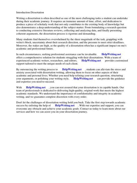 Introduction Dissertation Pdf Thesis Methodology