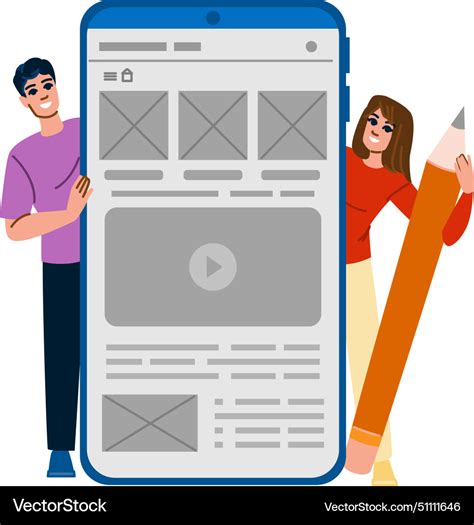 Interface Wireframe Website Royalty Free Vector Image
